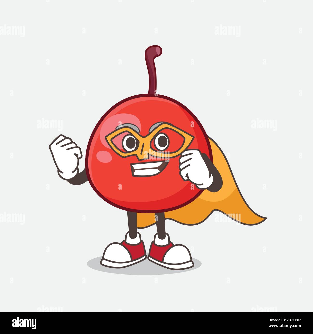 An illustration of Red Berry vector cartoon mascot character with ...