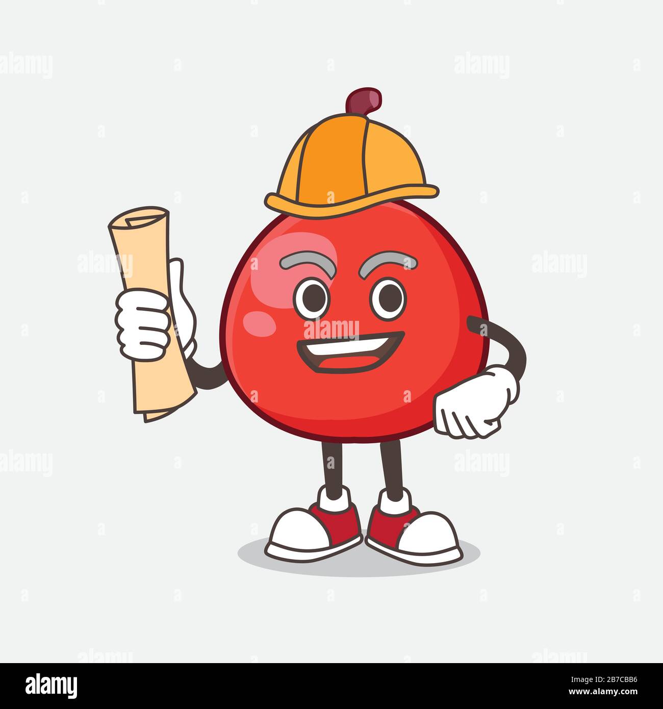 An illustration of Red Berry vector cartoon mascot character with ...