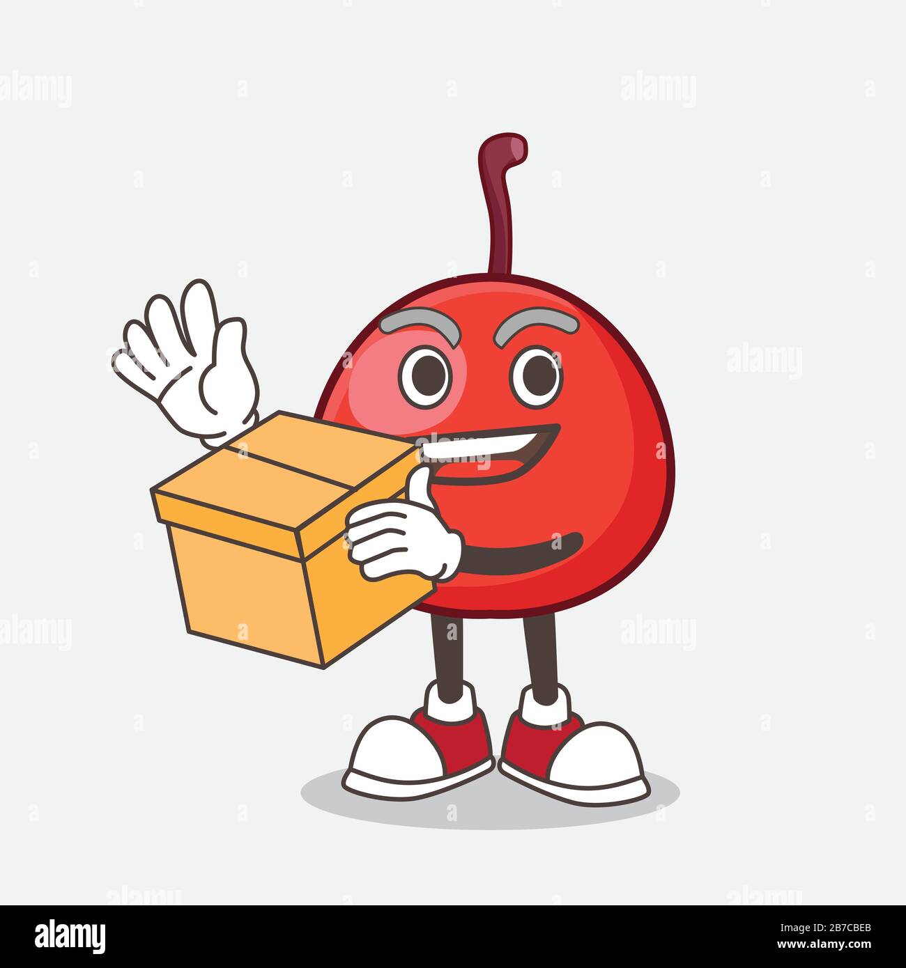 An illustration of Red Berry vector cartoon mascot character with ...