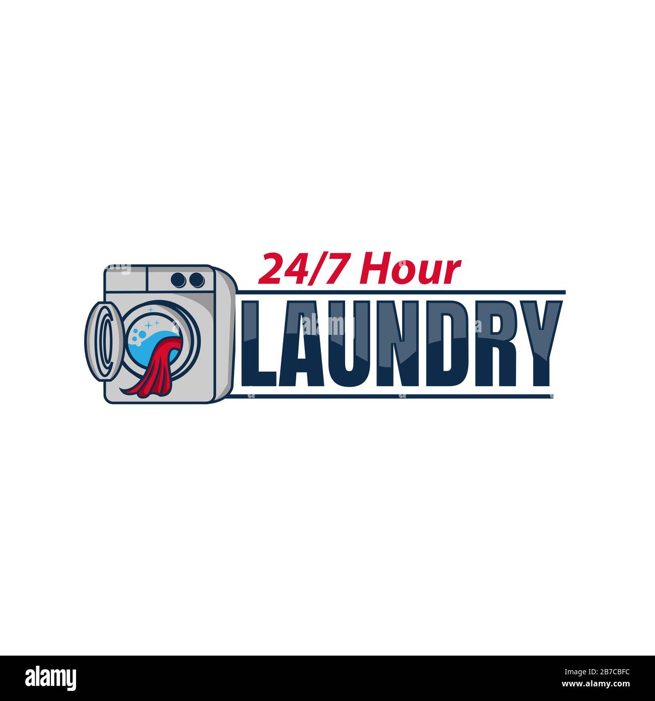 laundry logo for your business isolated on white background, vector ...