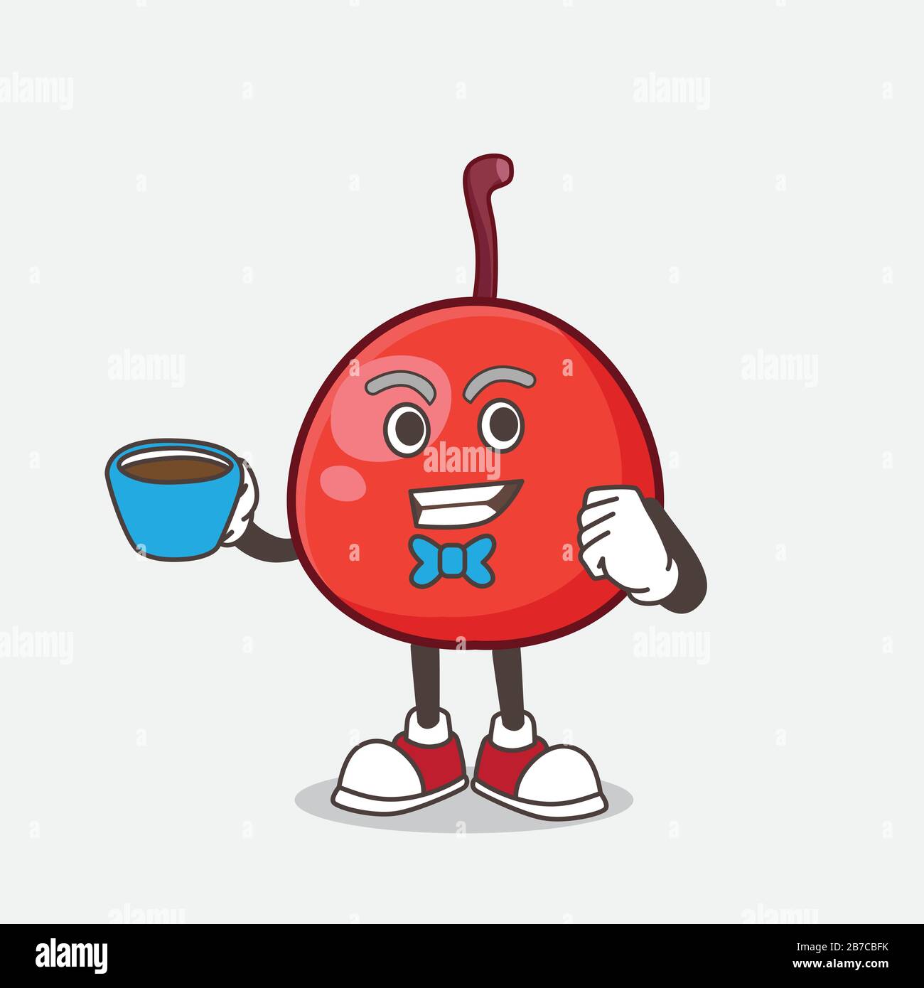 An illustration of Red Berry vector cartoon mascot character with ...