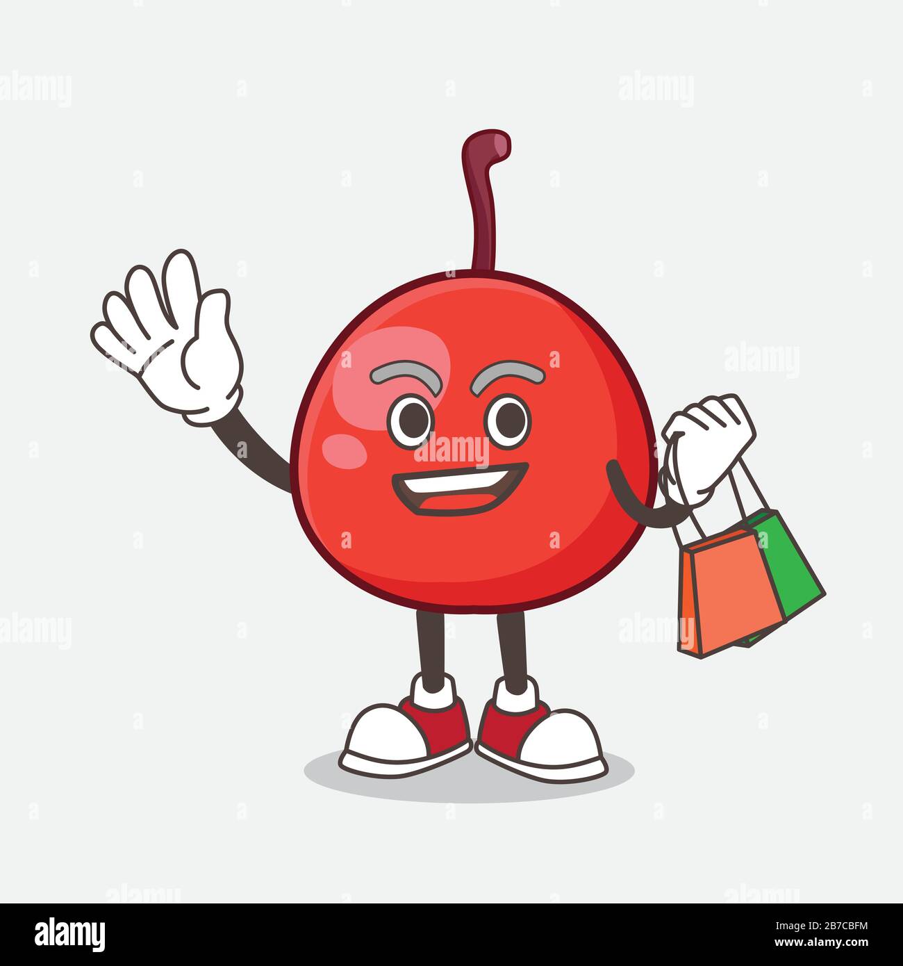 An illustration of Red Berry vector cartoon mascot character with ...