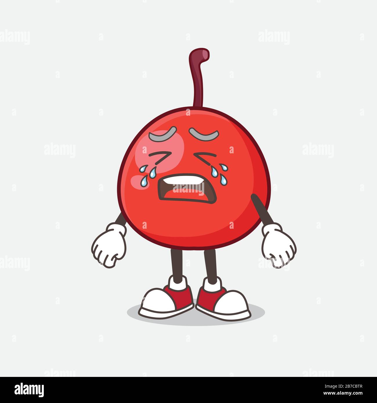 An illustration of Red Berry vector cartoon mascot character with ...