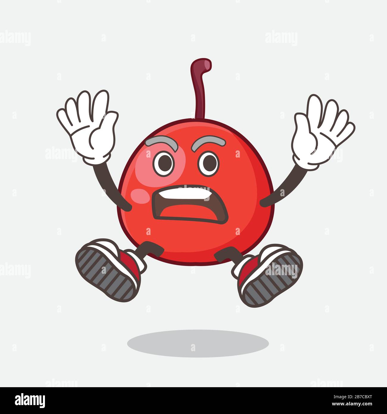 An illustration of Red Berry vector cartoon mascot character with ...