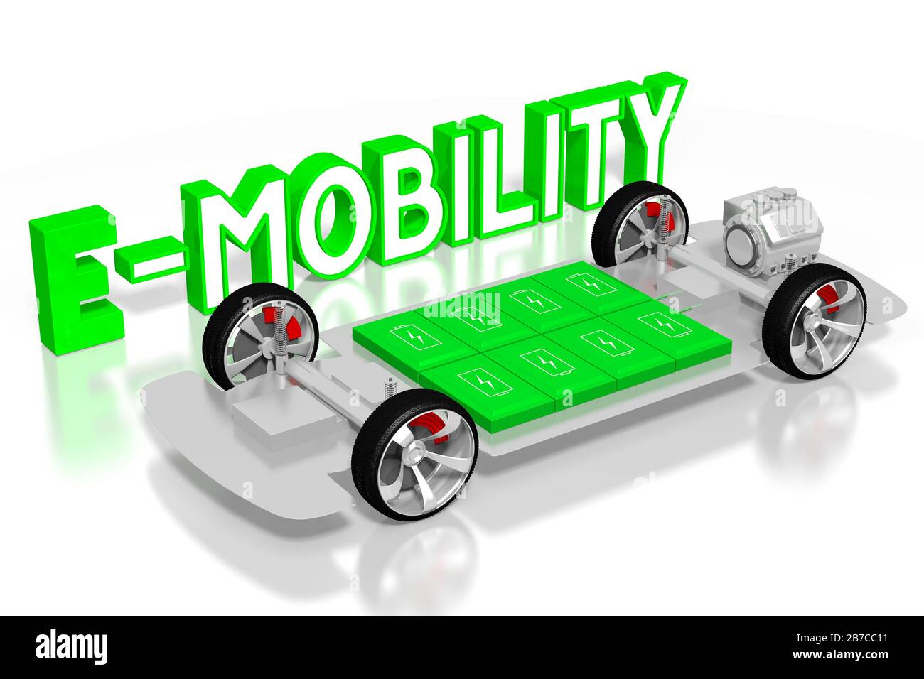 E-mobility concept, electric car. 3D rendering Stock Photo - Alamy