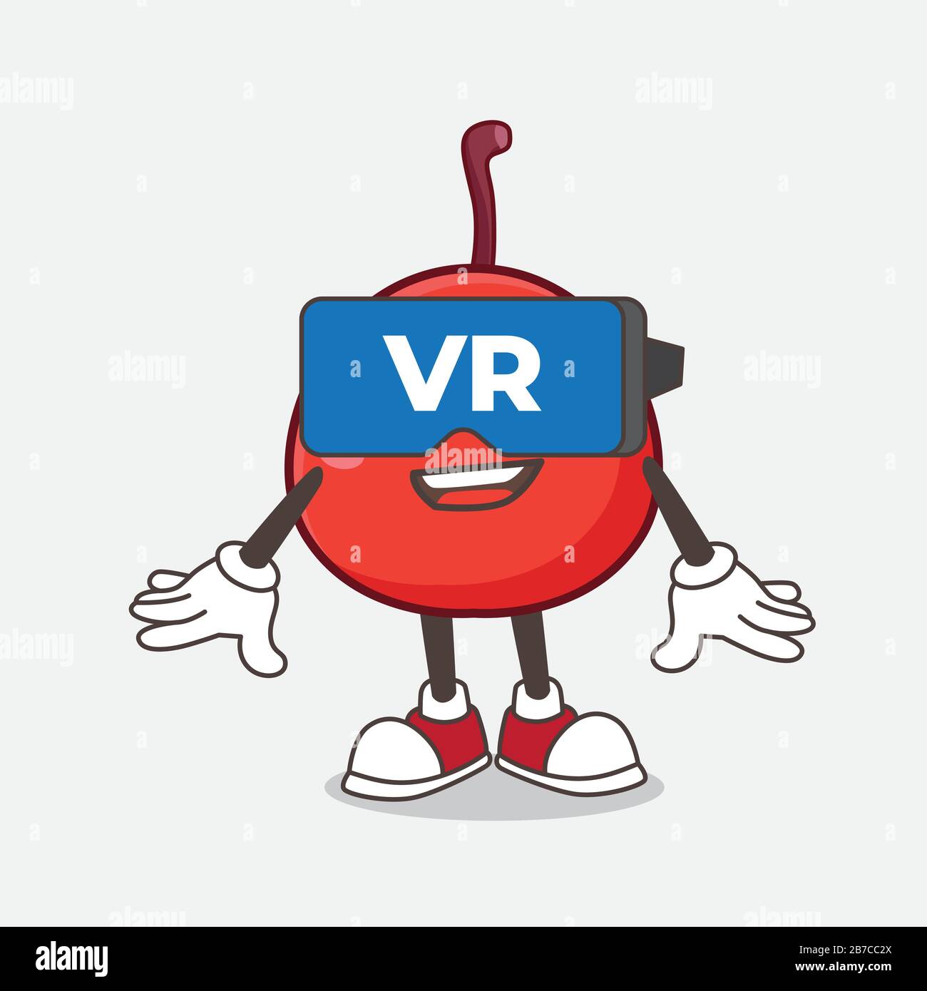 An illustration of Red Berry vector cartoon mascot character with ...