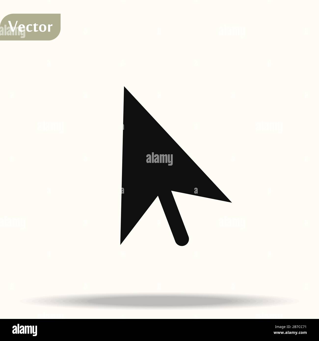 Computer Mouse Click Pointer Cursor Arrow Flat Vector Icon For Apps And Websites Stock Vector