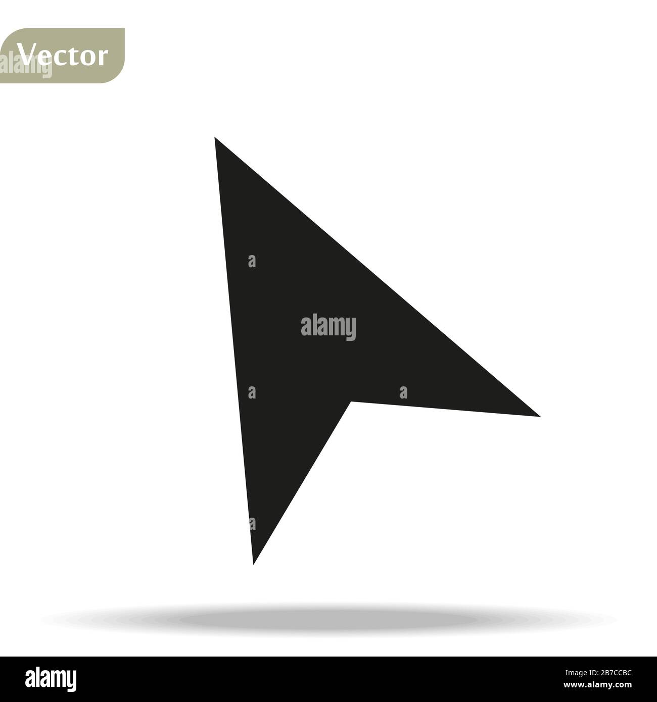 Computer Mouse Click Pointer Cursor Arrow Flat Vector Icon For Apps And Websites Stock Vector