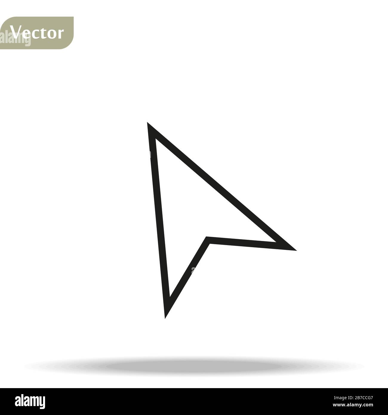 Computer Mouse Click Pointer Cursor Arrow Flat Vector Icon For Apps And Websites Stock Vector