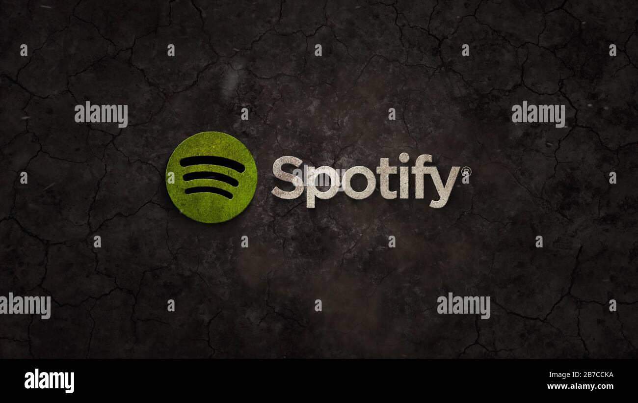Spotify logo headphones hi-res stock photography and images - Alamy