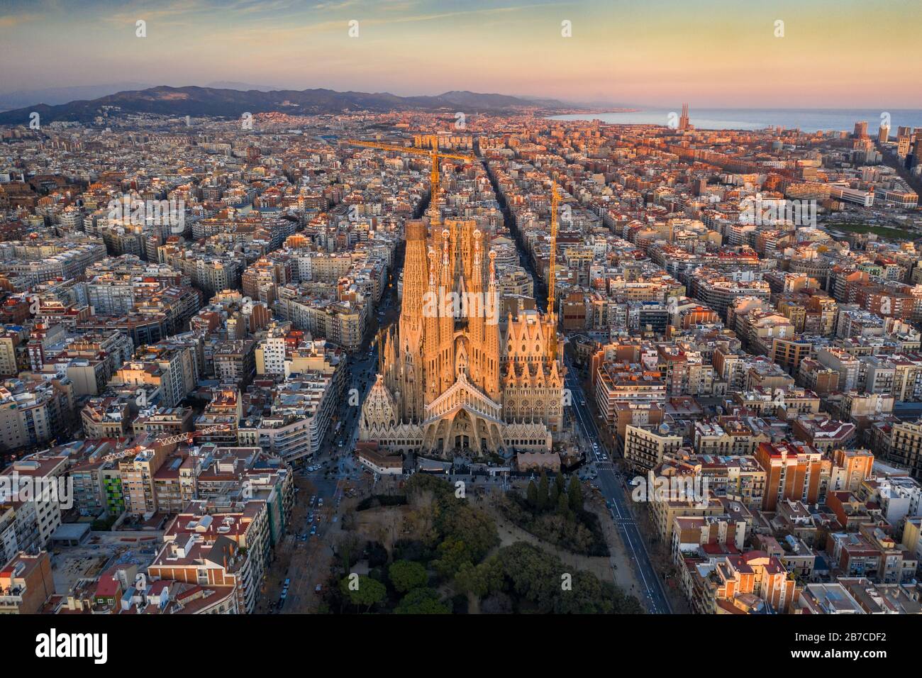 La Sagrada Familia Aerial High Resolution Stock Photography and Images ...