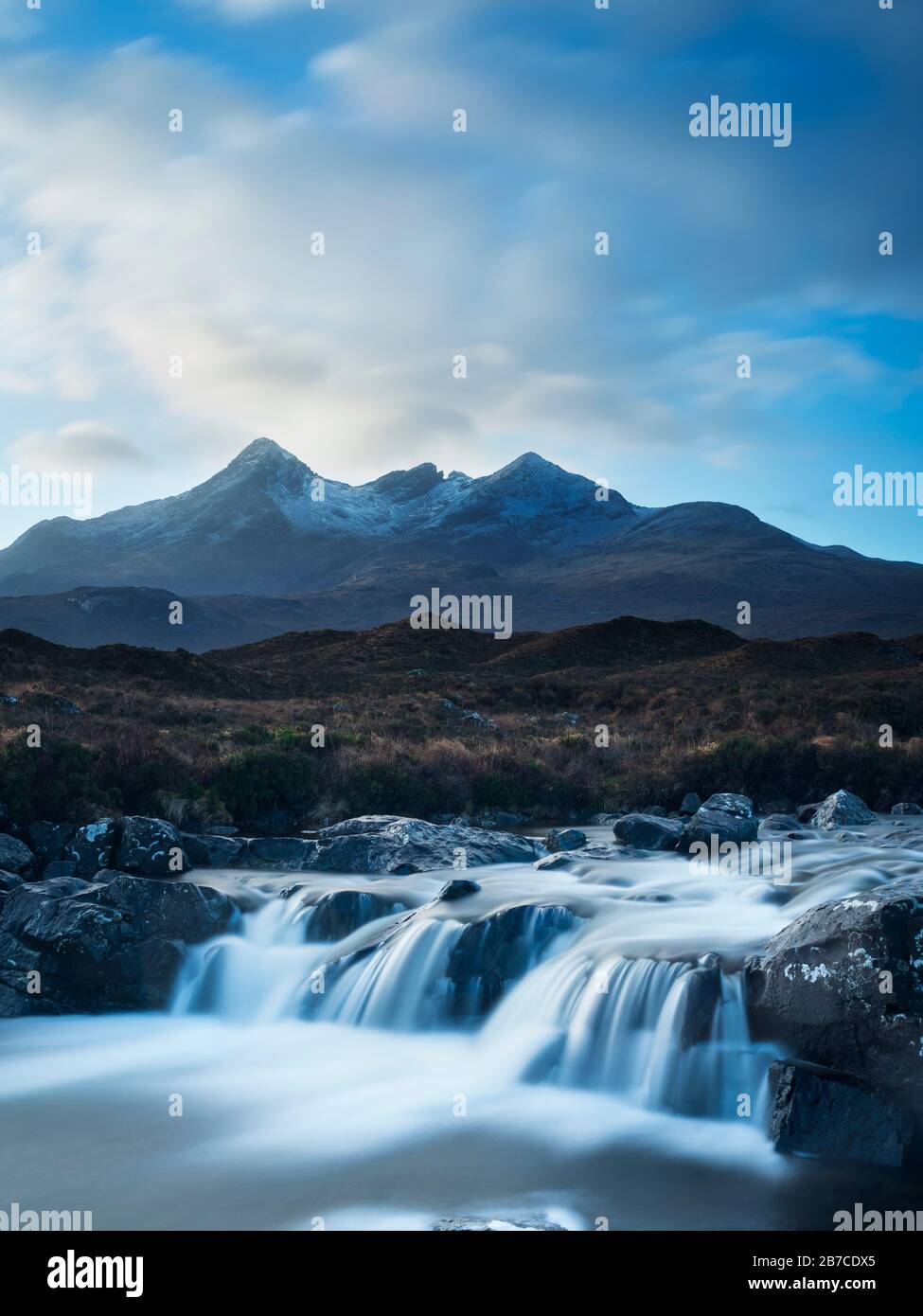 Dusting of snow on Cuillin Ridge, Isle of Skye Stock Photo - Alamy