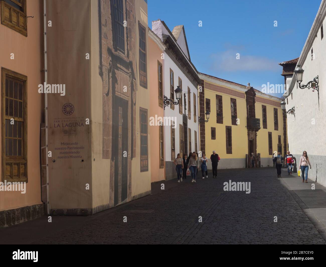Historic buildings partly being restored, in the UNESCO world heritage ...