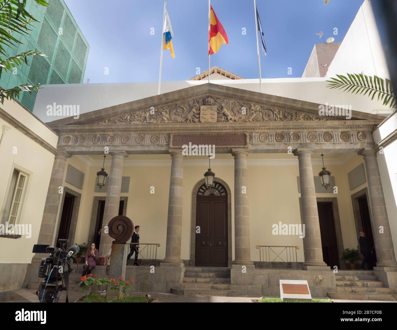 The Parliament of the Canary Islands in the centre of Santa Cruz, the ...