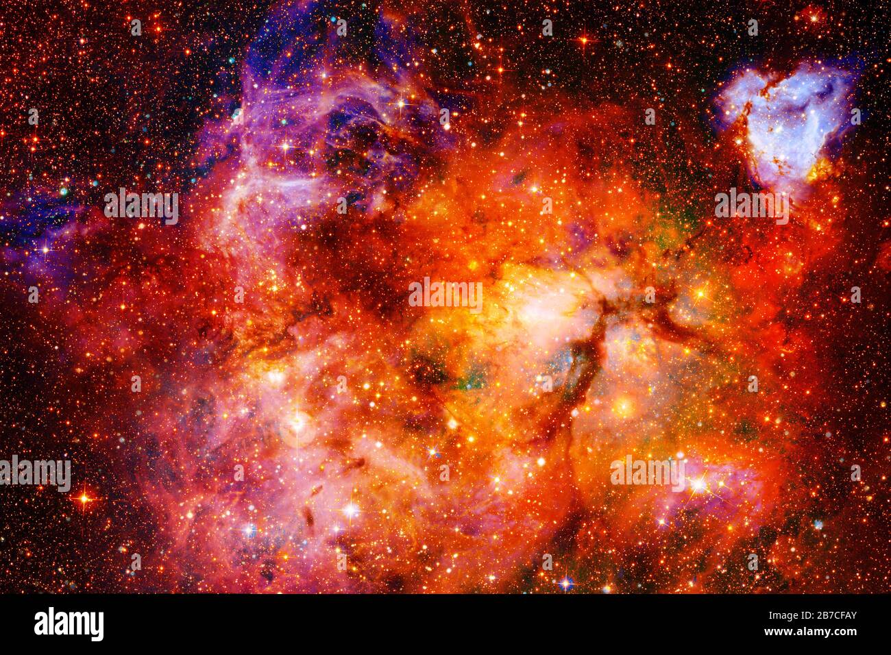 Cluster of stars in deep space. Milky way galaxy. Elements of this ...