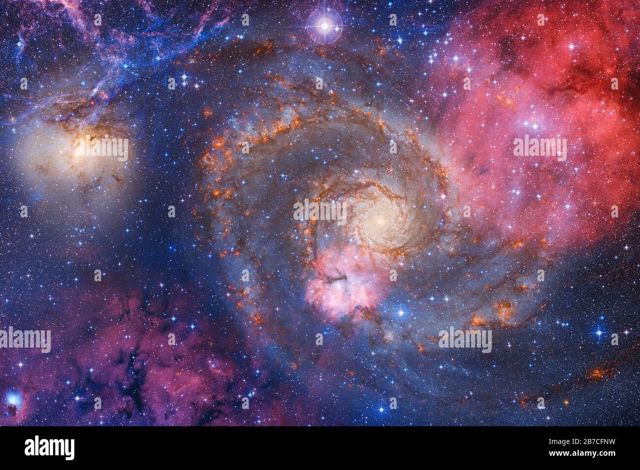 Cluster of stars in deep space. Milky way galaxy. Elements of this ...