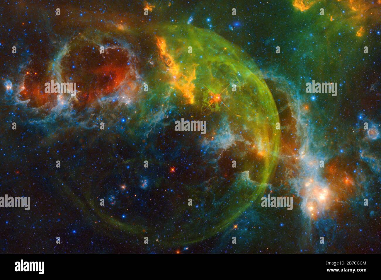 Cluster of stars in deep space. Milky way galaxy. Elements of this ...