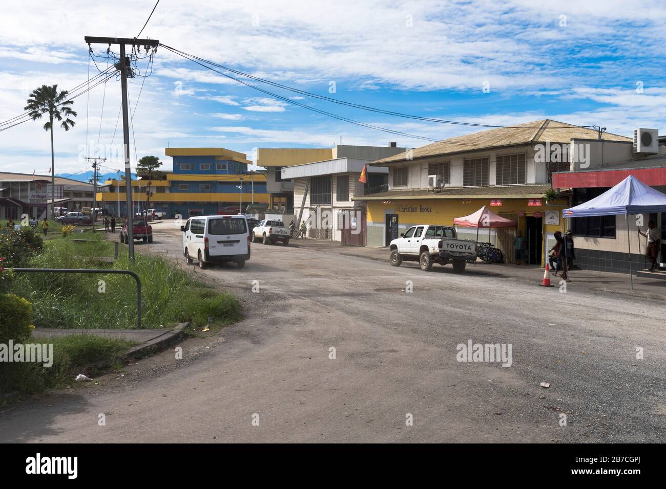 dh MADANG PAPUA NEW GUINEA Town buildings and streets Stock Photo - Alamy
