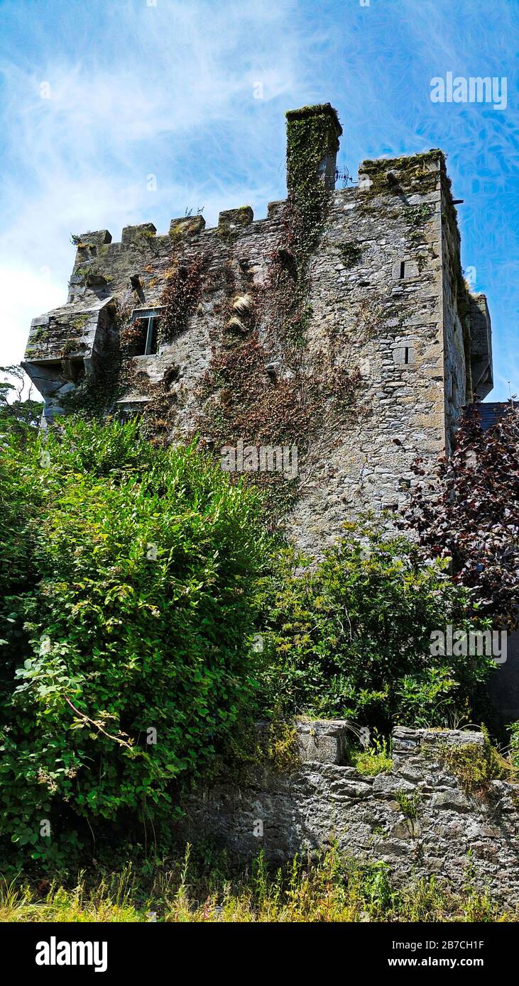 Image of an abandoned and ruined irish castle in County Waterford Stock ...