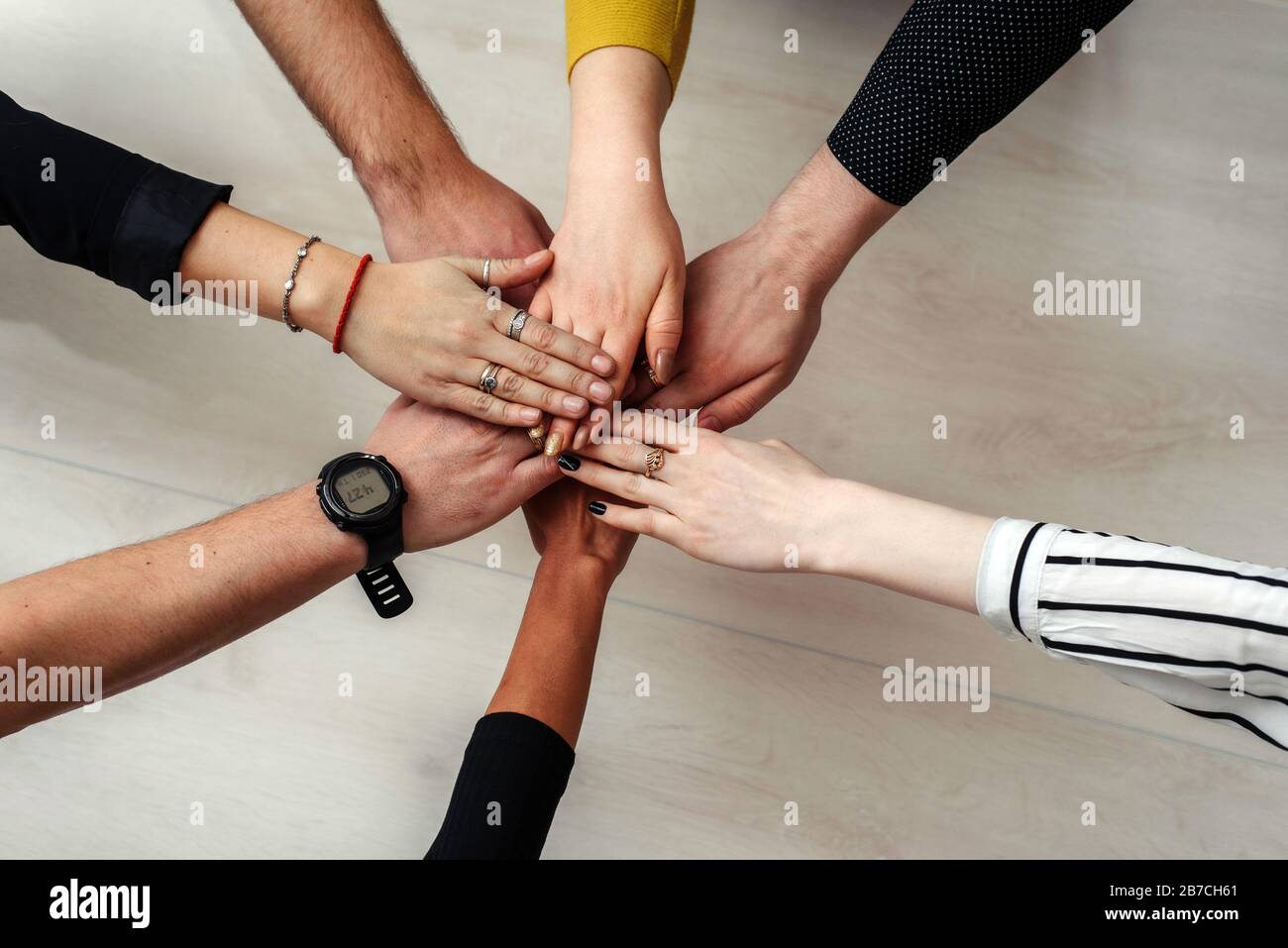 A company of several people is combined into one team. Teamwork Stock ...