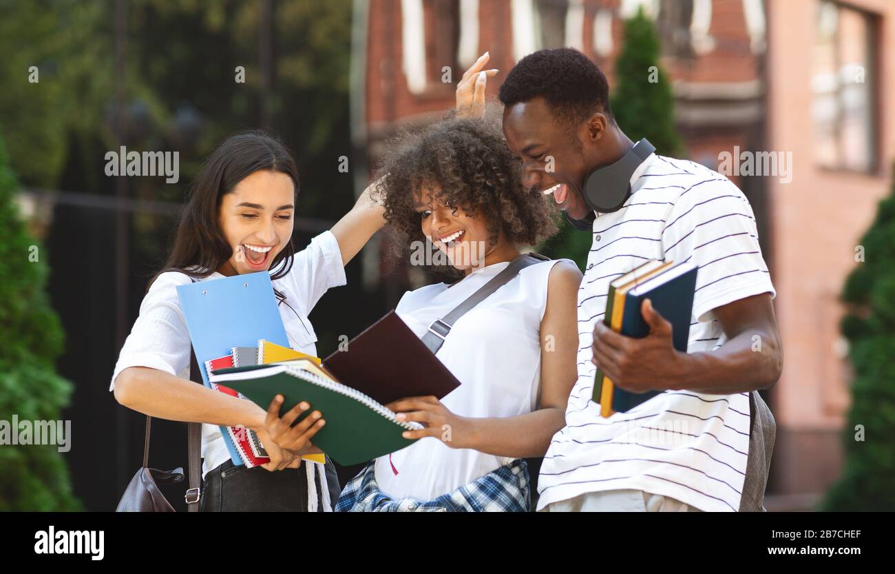 Students Celebrating Exam Success High Resolution Stock Photography and ...