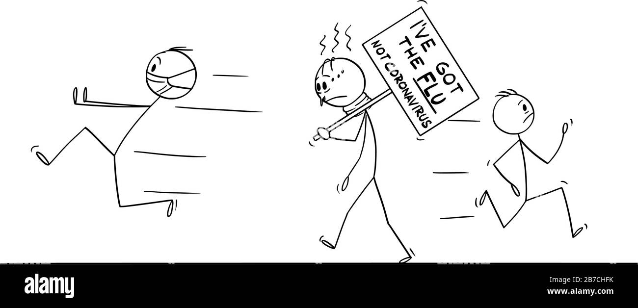 People Running Away Drawing