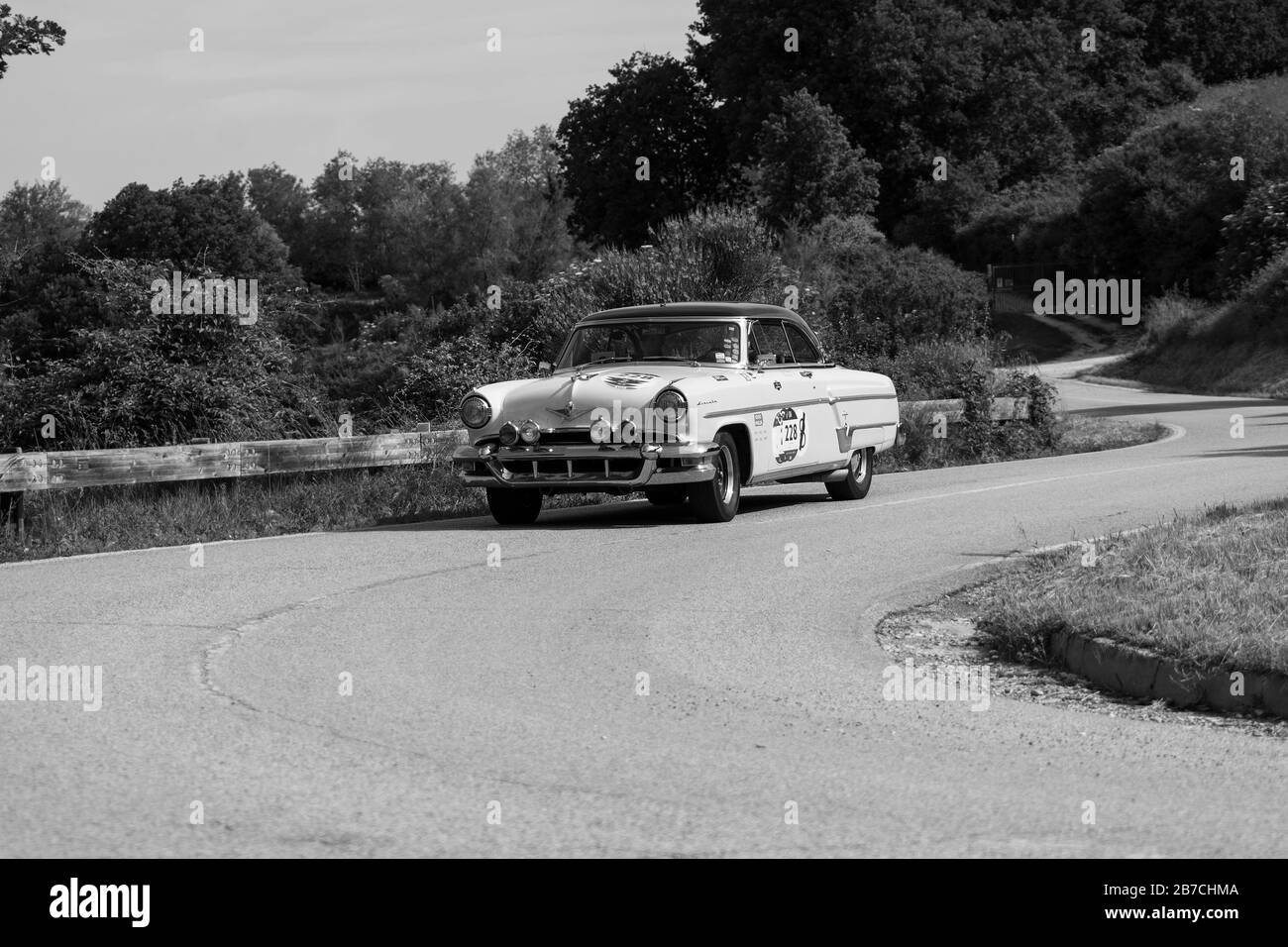 PESARO COLLE SAN BARTOLO , ITALY - MAY 17 - 2018 : LINCOLN CAPRI 1954 ...