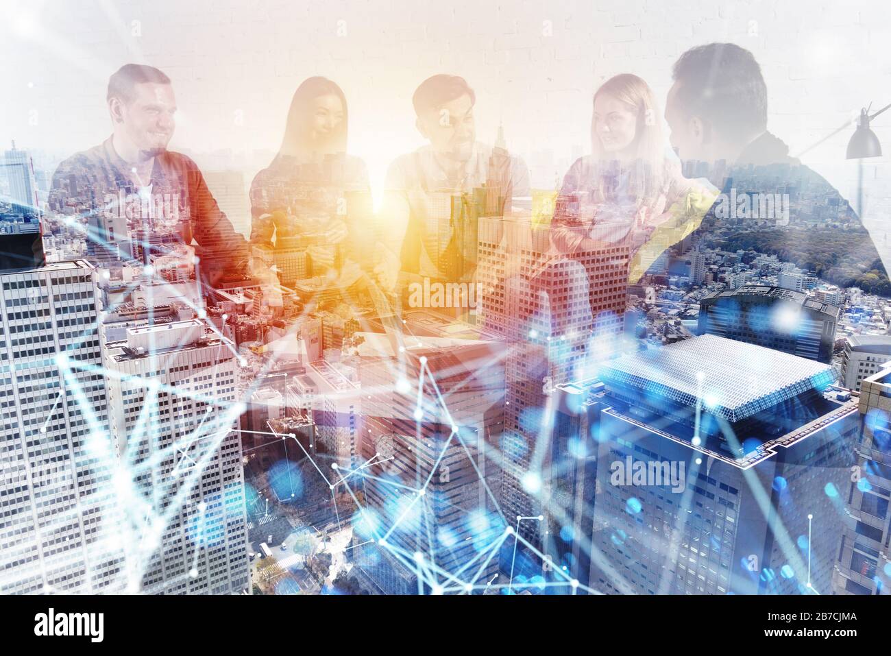 Business people that work together in office. Concept of teamwork and ...