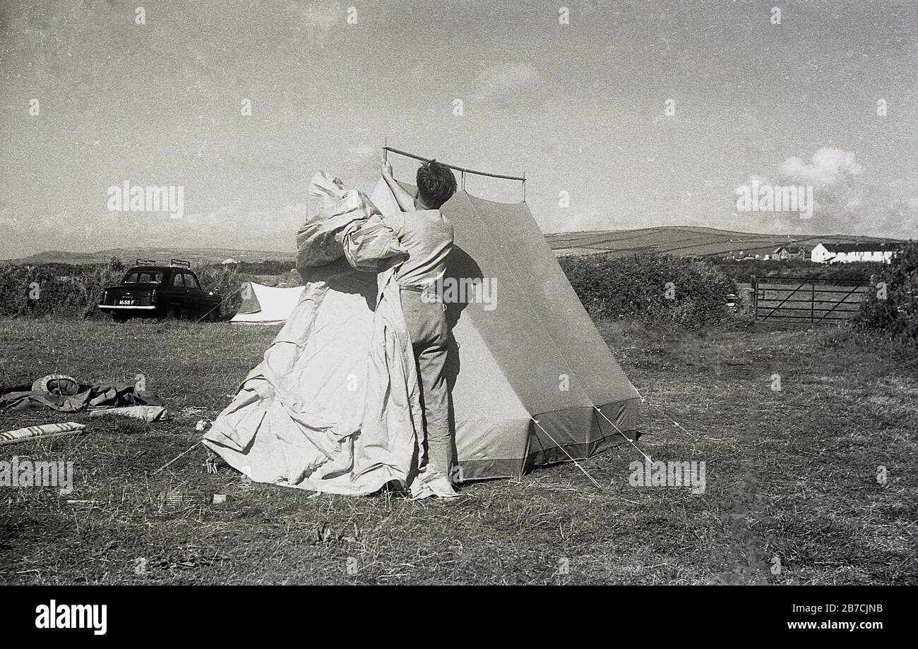 1950s historical camping in hi-res stock photography and images - Alamy