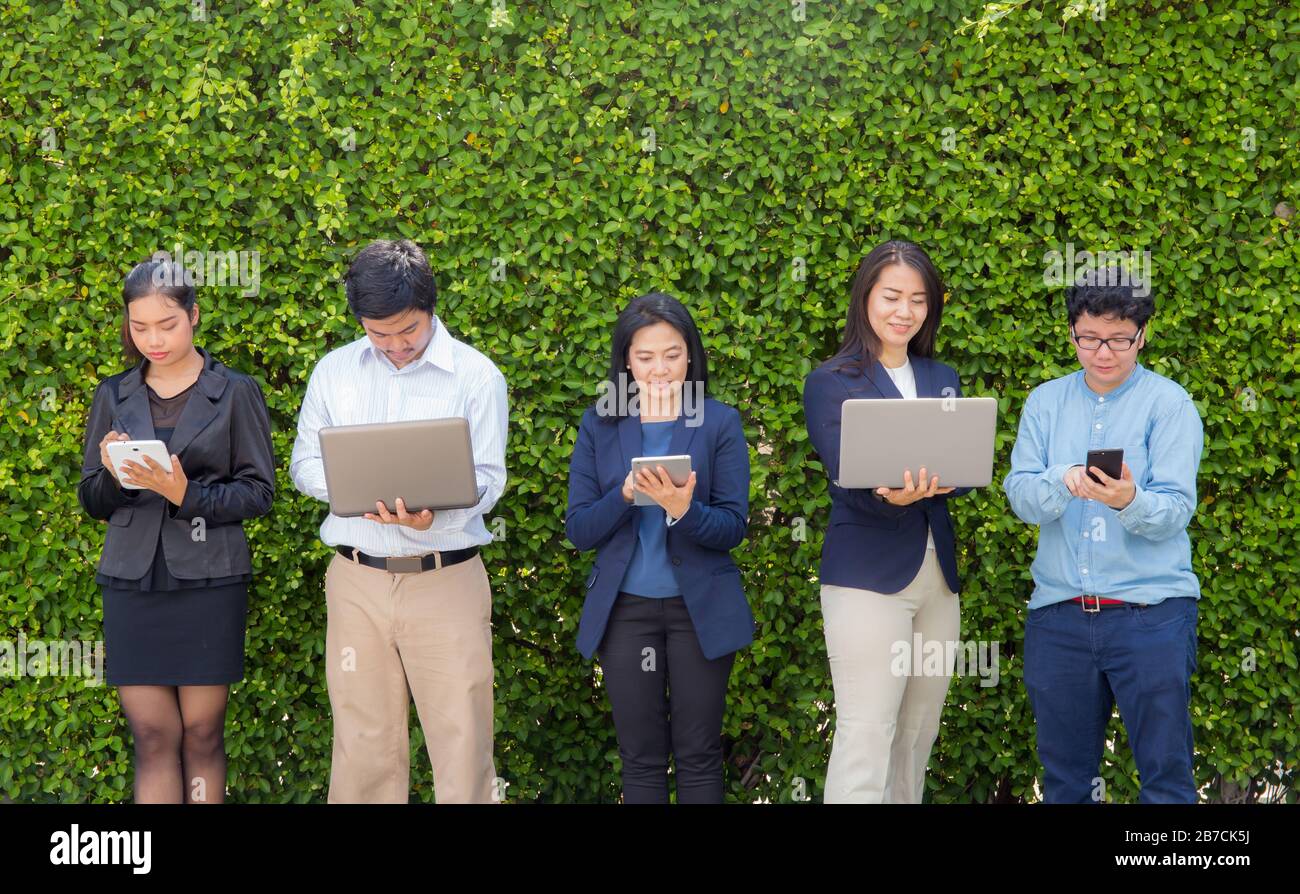 Business People Meeting Corporate Digital Device Connection Concept on ...