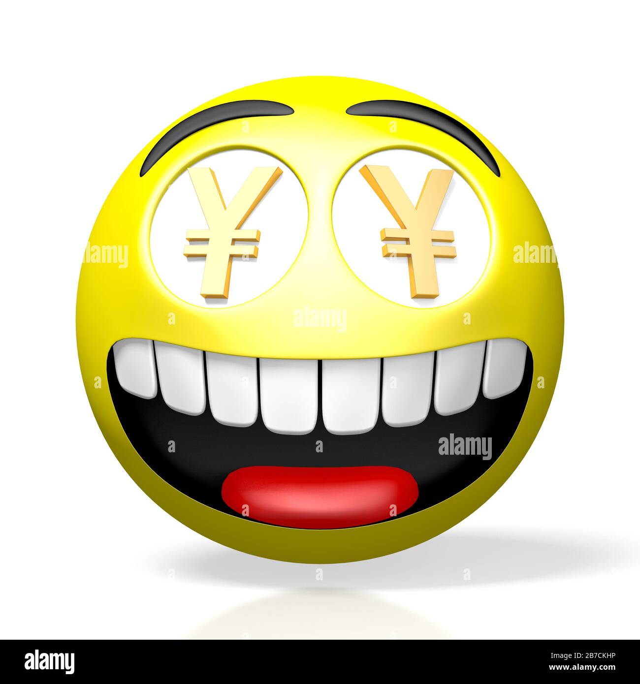 3D emoji/ emoticon - yen signs Stock Photo - Alamy