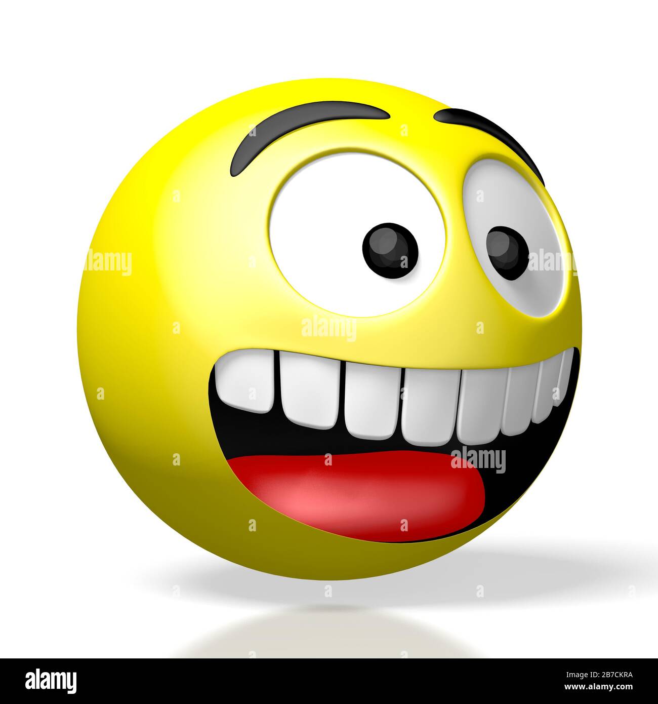 Happy emoticon - 3D rendering Stock Photo - Alamy
