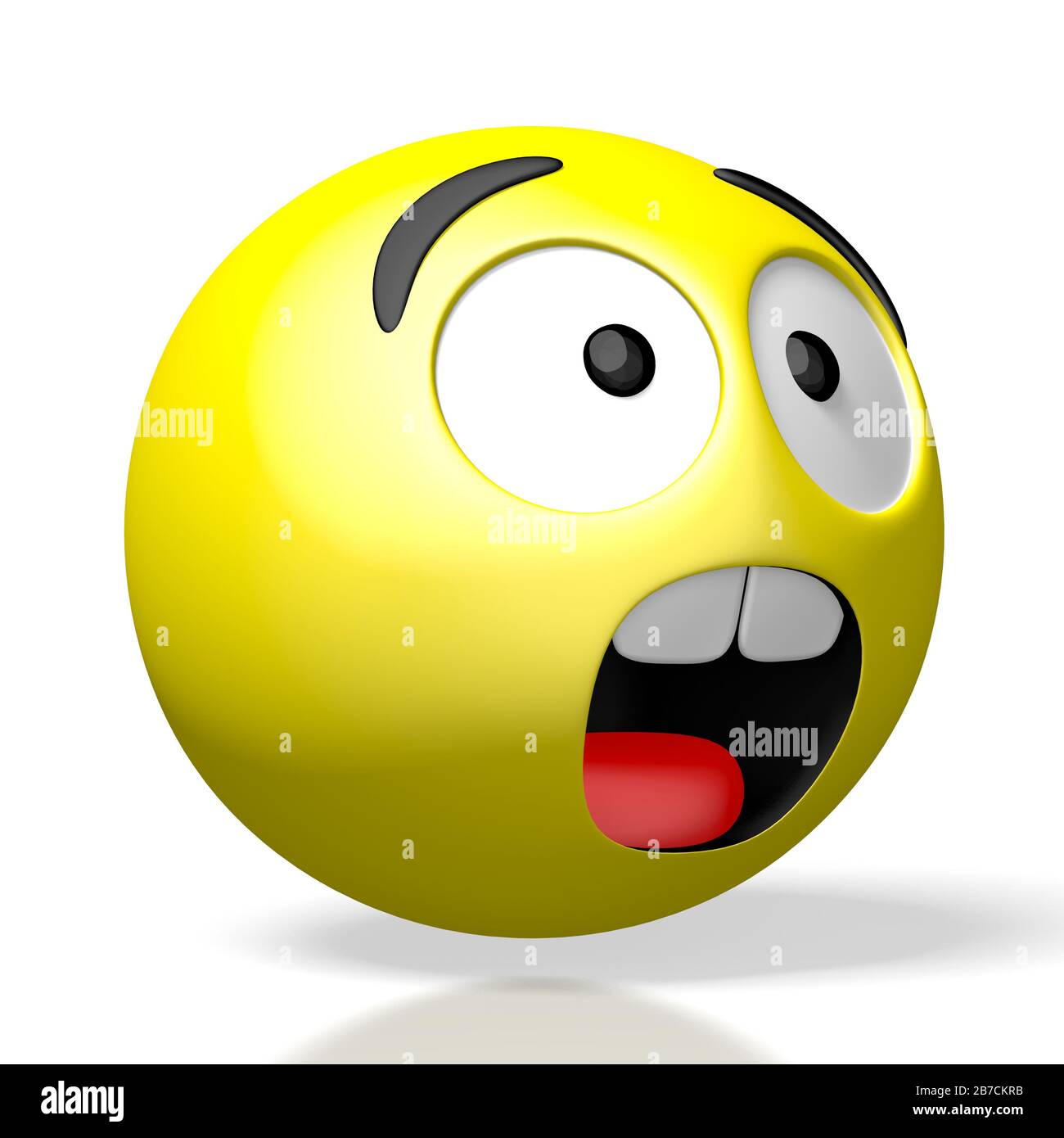 Sad emoticon - 3D rendering Stock Photo - Alamy