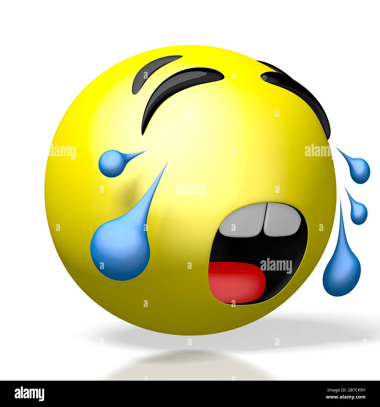 Crying emoticon - 3D rendering Stock Photo - Alamy Crying emoticon - 3D rendering Stock Photo - Alamy