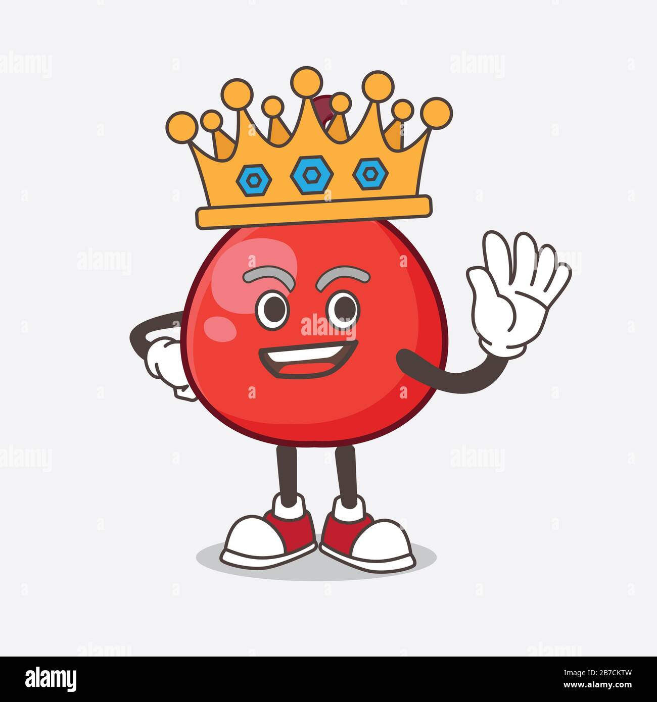 A picture of Red Berry cartoon mascot character stylized of King on ...