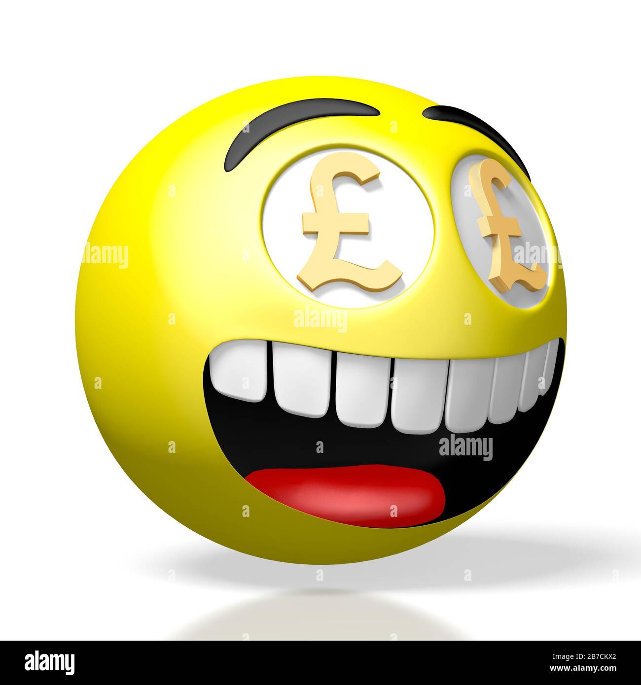 Emoticon with pound signs - 3D rendering Stock Photo - Alamy