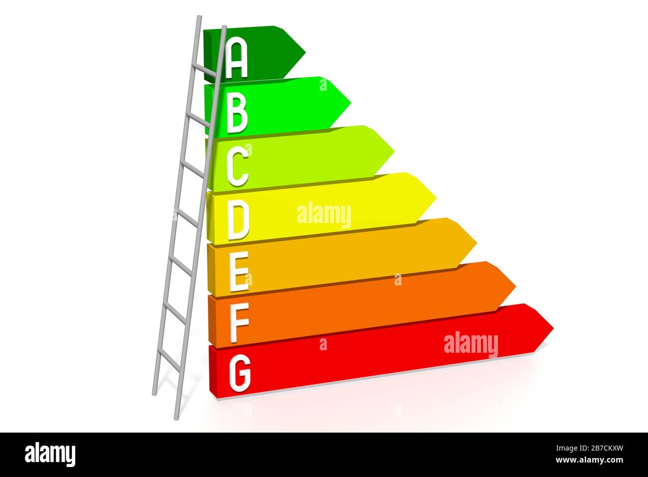 3D efficiency chart - arrows, ladder Stock Photo - Alamy
