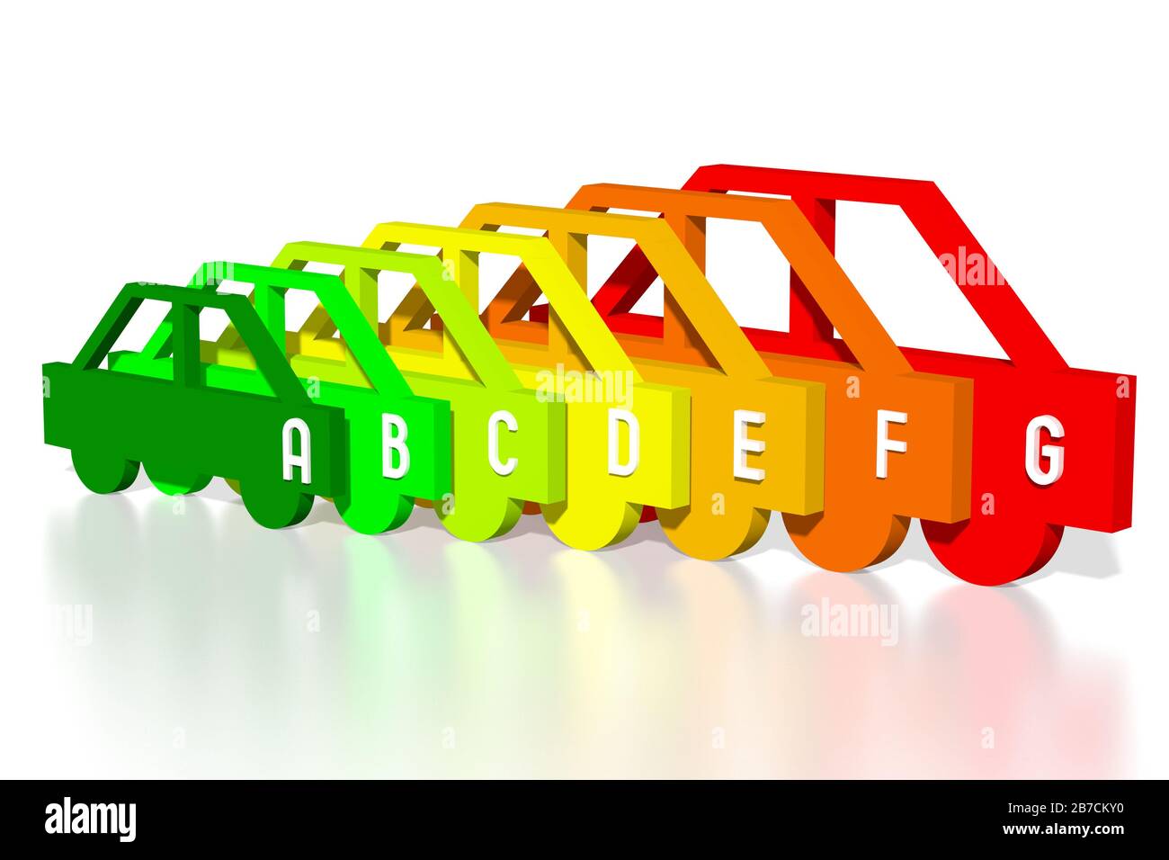 3D efficiency chart - fuel consumption Stock Photo - Alamy