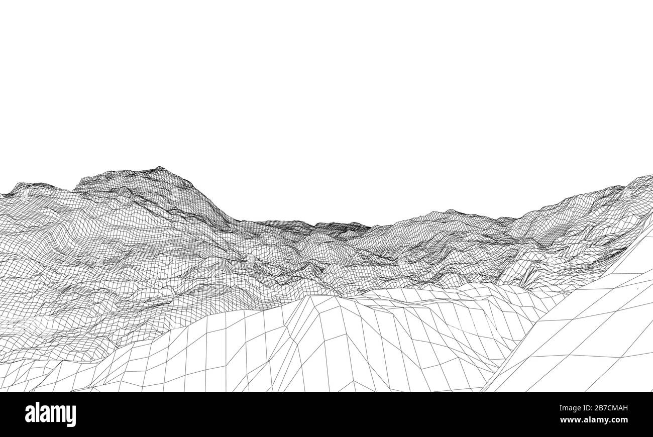 3d terrain model Stock Vector Images - Alamy