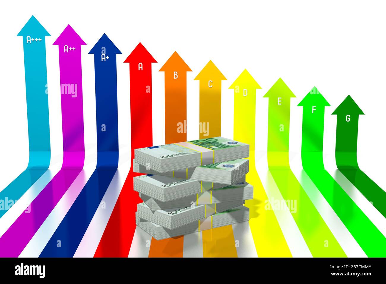 Energy efficiency scale with arrow hi-res stock photography and images ...