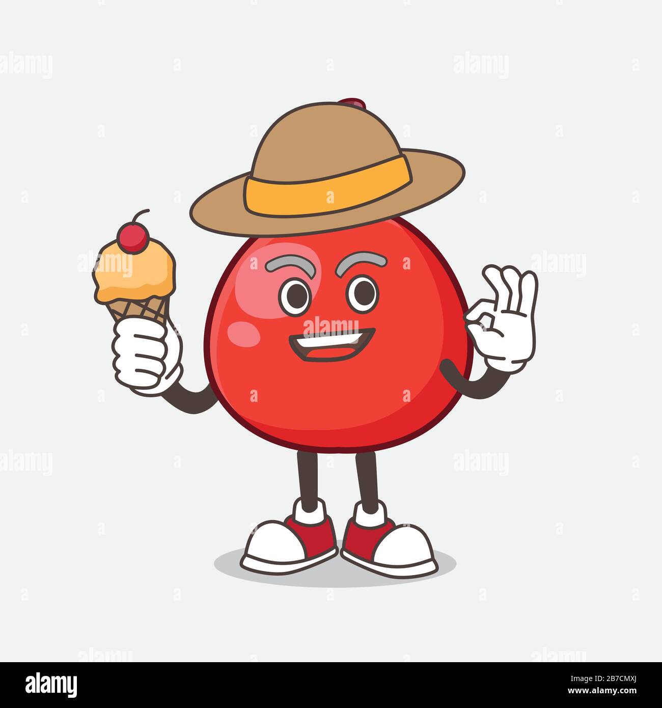 An illustration of Red Berry vector cartoon mascot character with ...