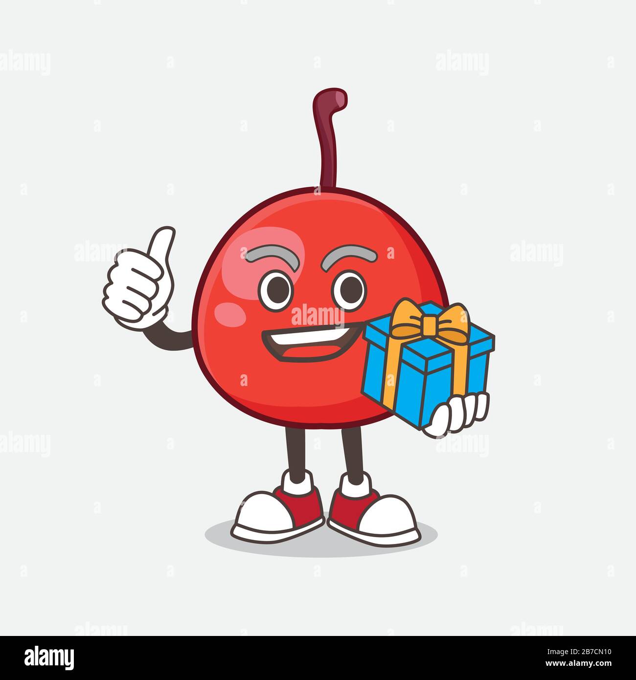 An illustration of Red Berry vector cartoon mascot character with ...