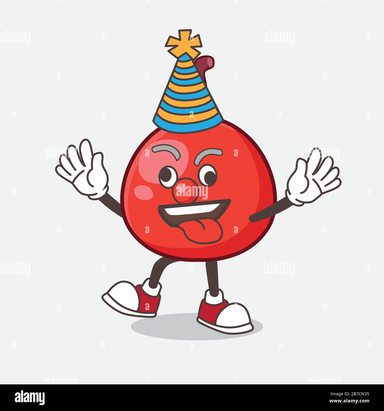 An illustration of Red Berry vector cartoon mascot character with ...