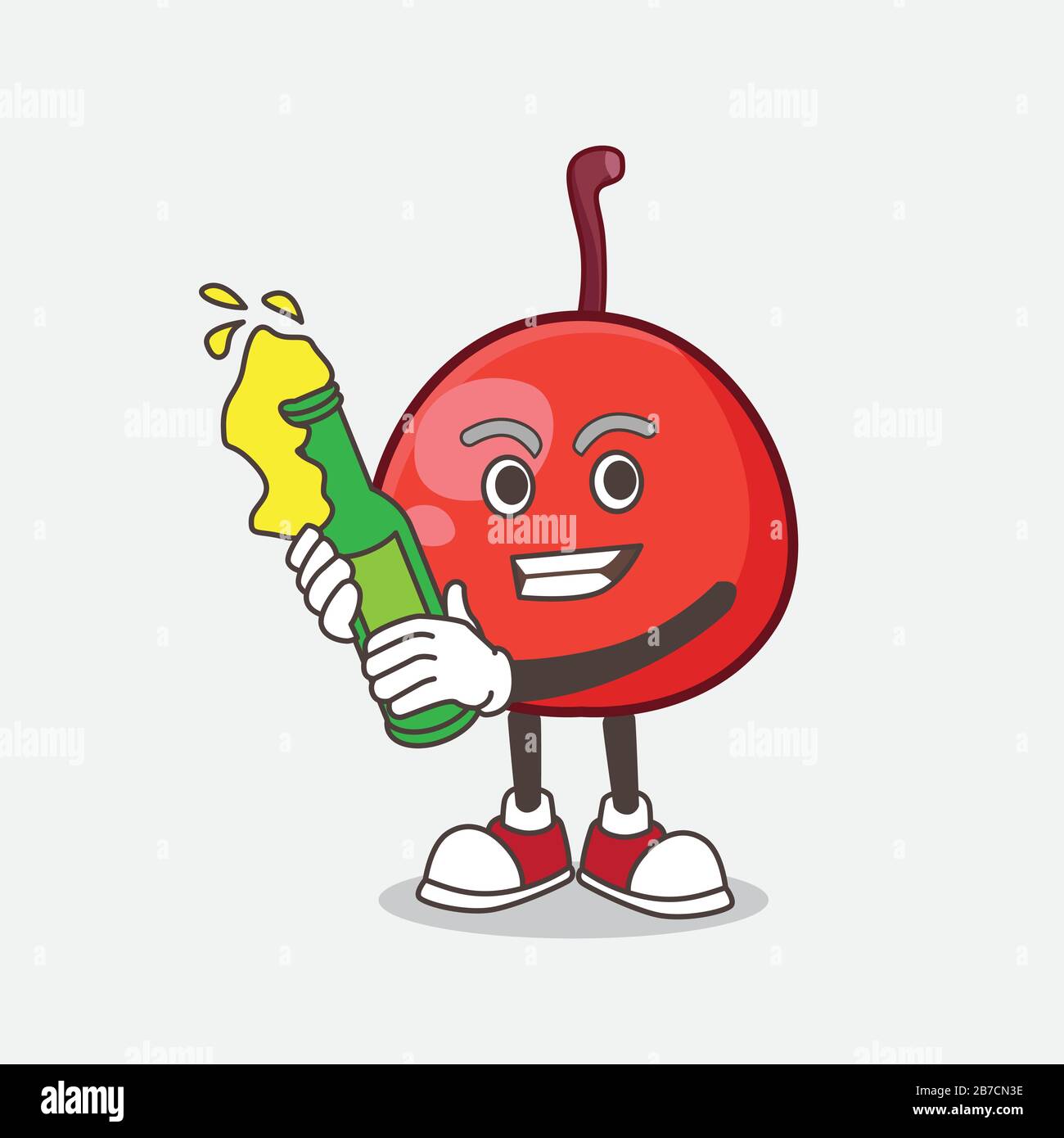An illustration of Red Berry vector cartoon mascot character with ...