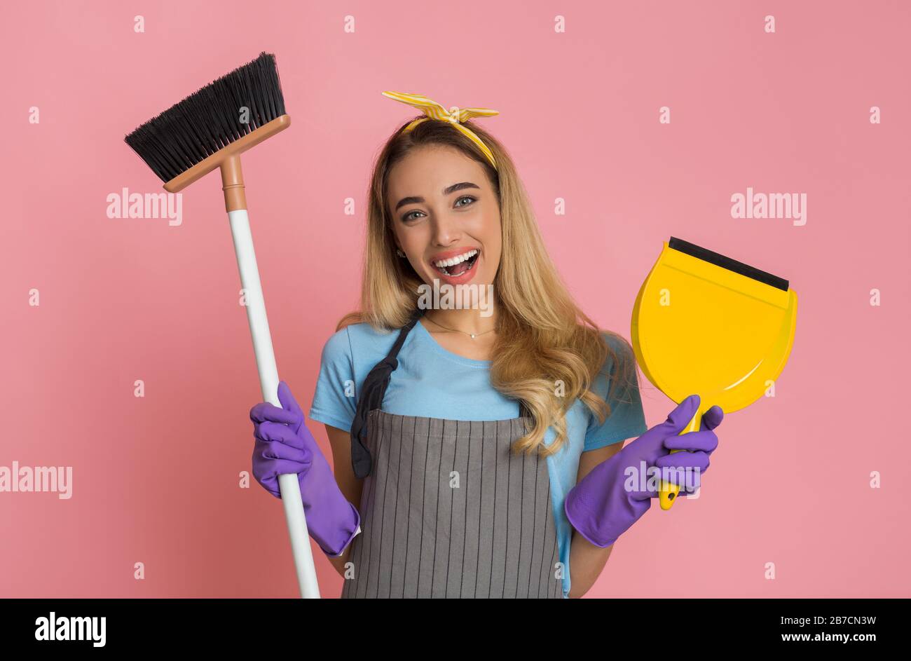 Woman cleaning house funny hi-res stock photography and images - Alamy
