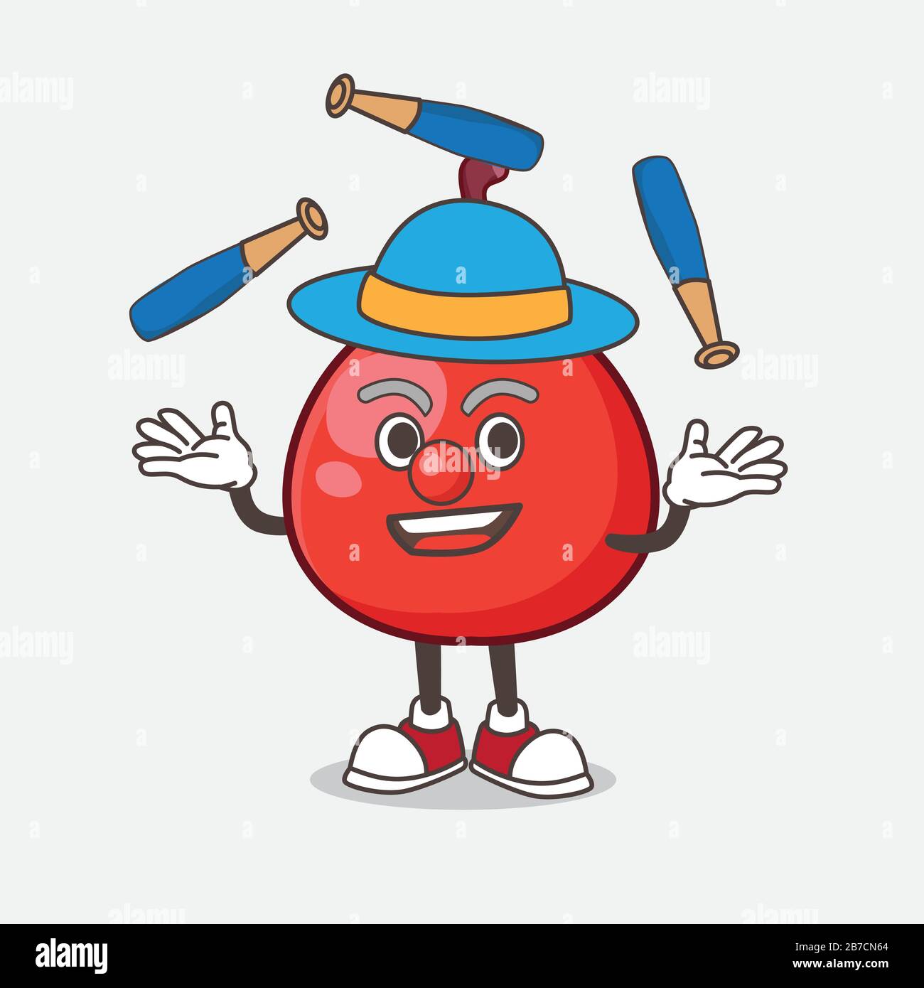 An illustration of Red Berry vector cartoon mascot character with ...