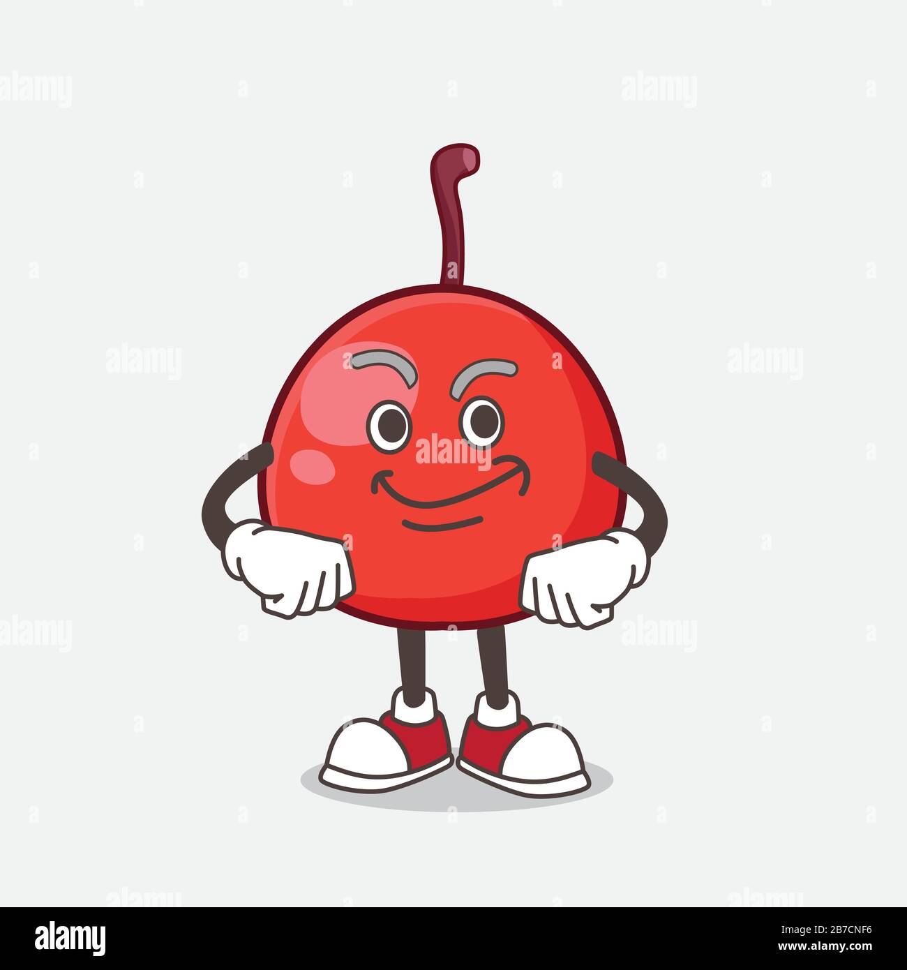 An illustration of Red Berry vector cartoon mascot character with ...