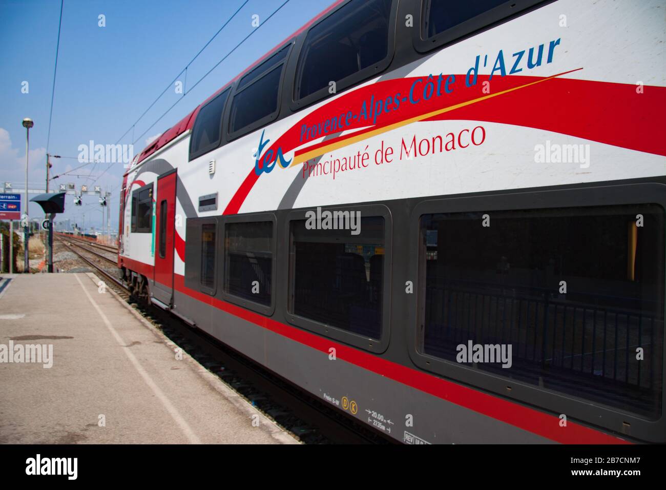 Cote D Azur railway Stock Photo - Alamy