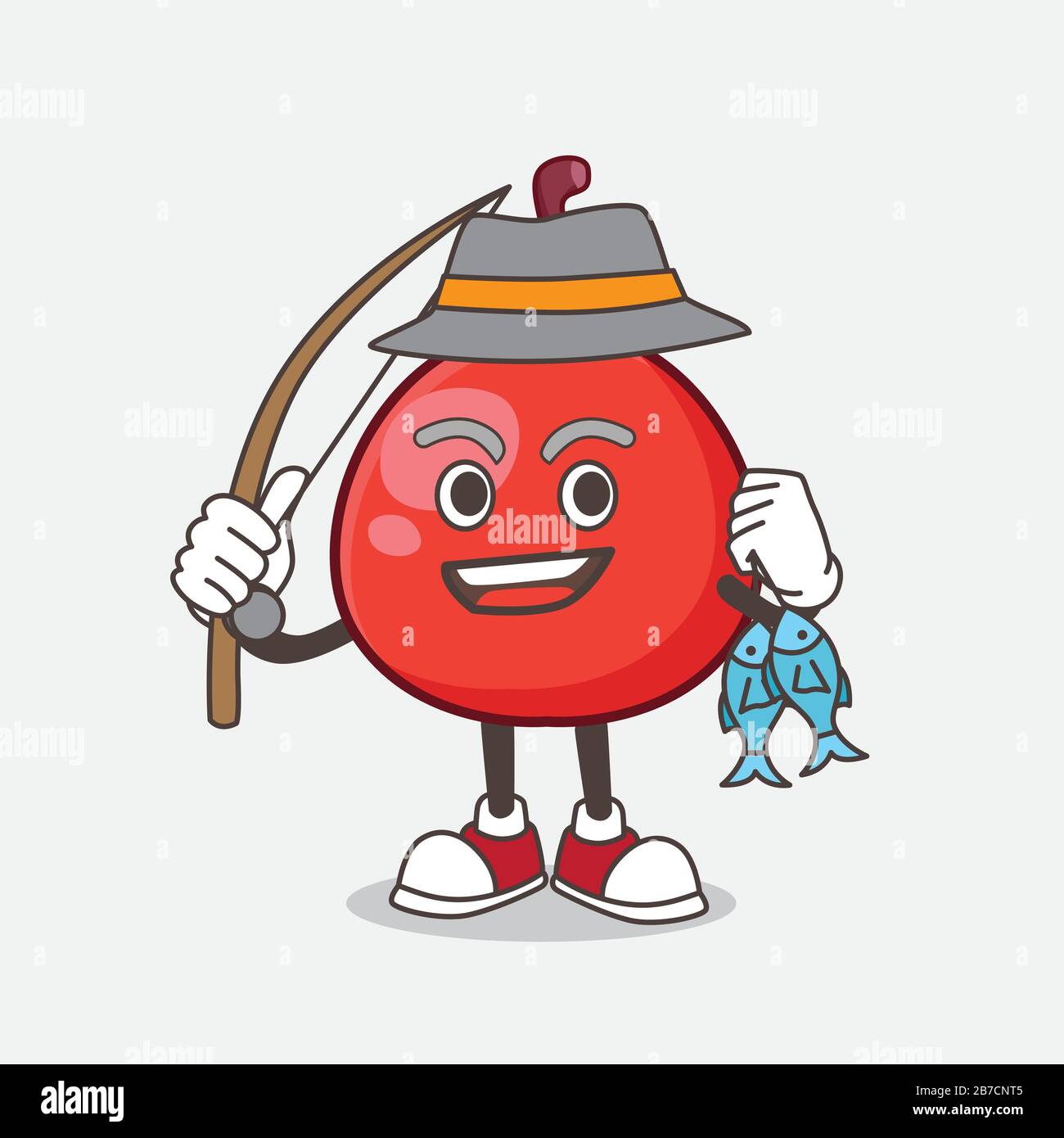 An illustration of Red Berry vector cartoon mascot character with ...