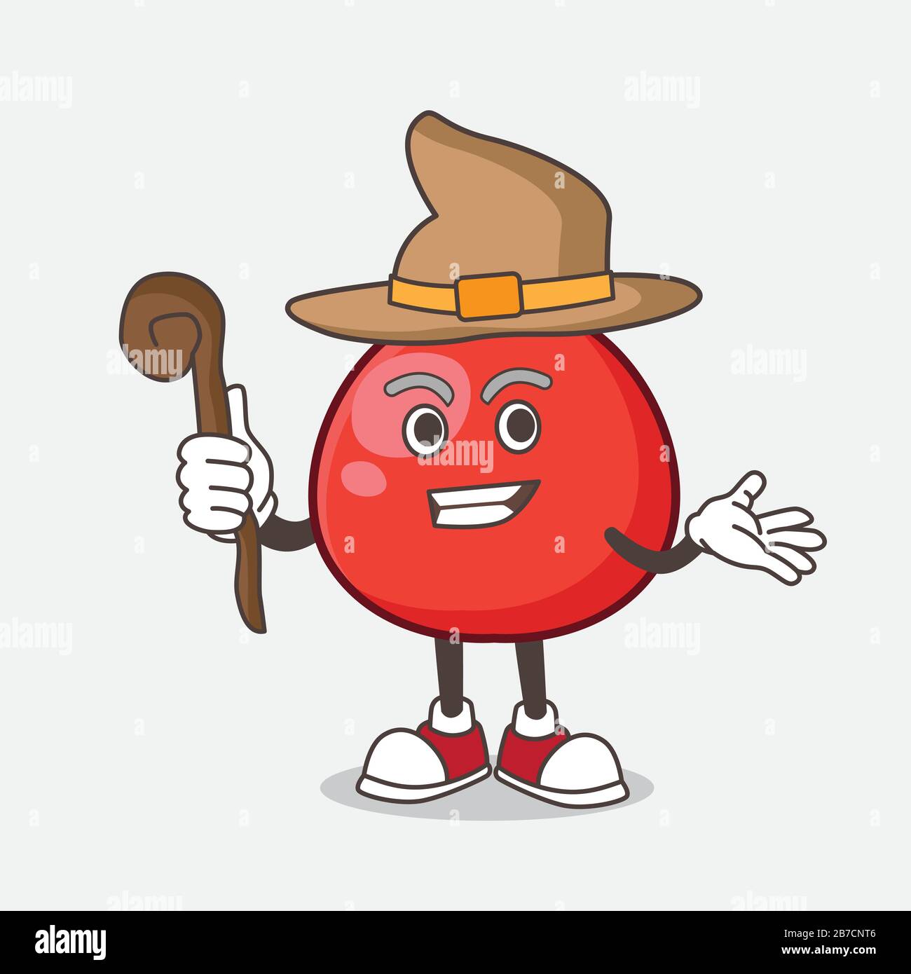 An illustration of Red Berry vector cartoon mascot character with ...
